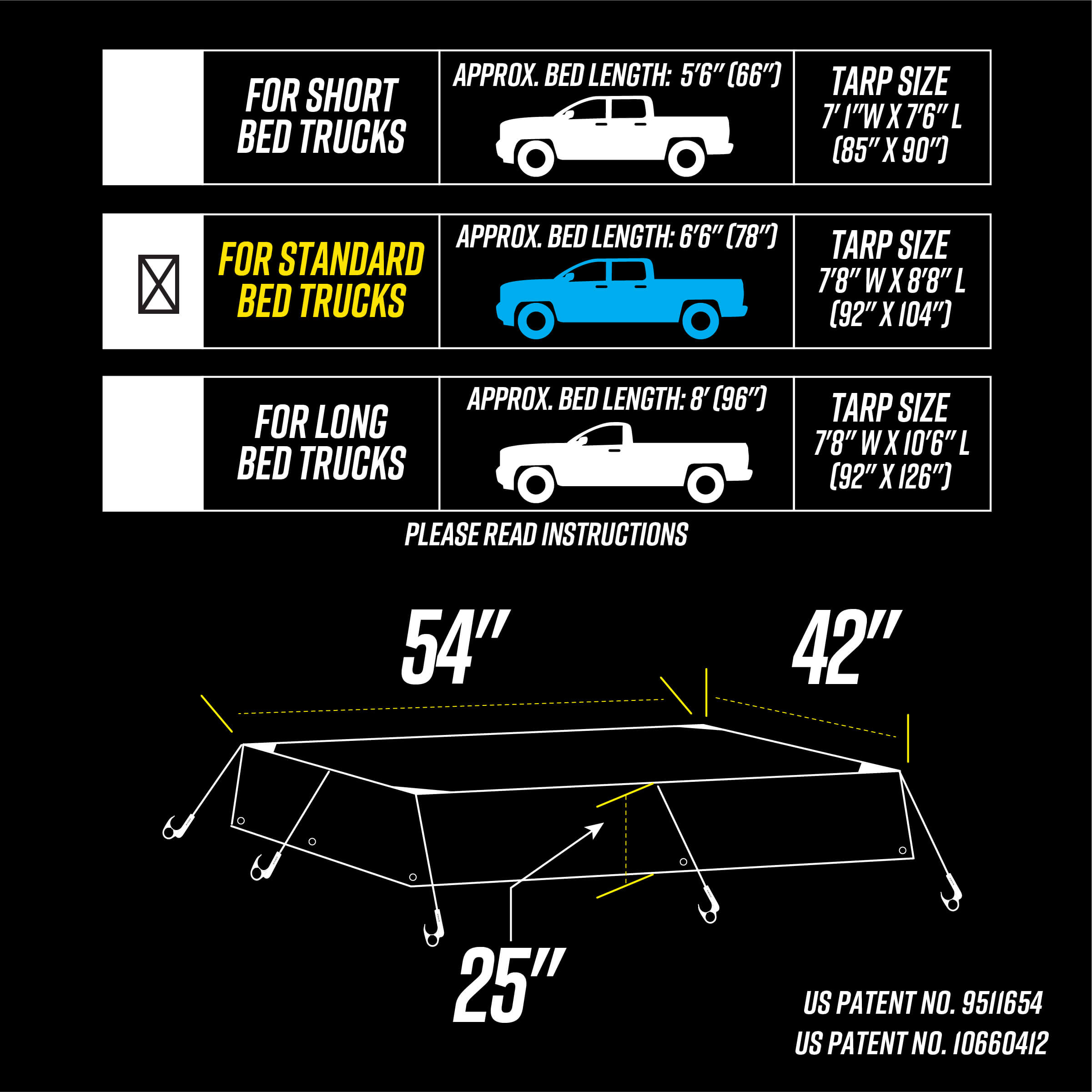 Spider Tuff Tarp™ Waterproof Pickup Standard Bed Cover | Spider Tarp