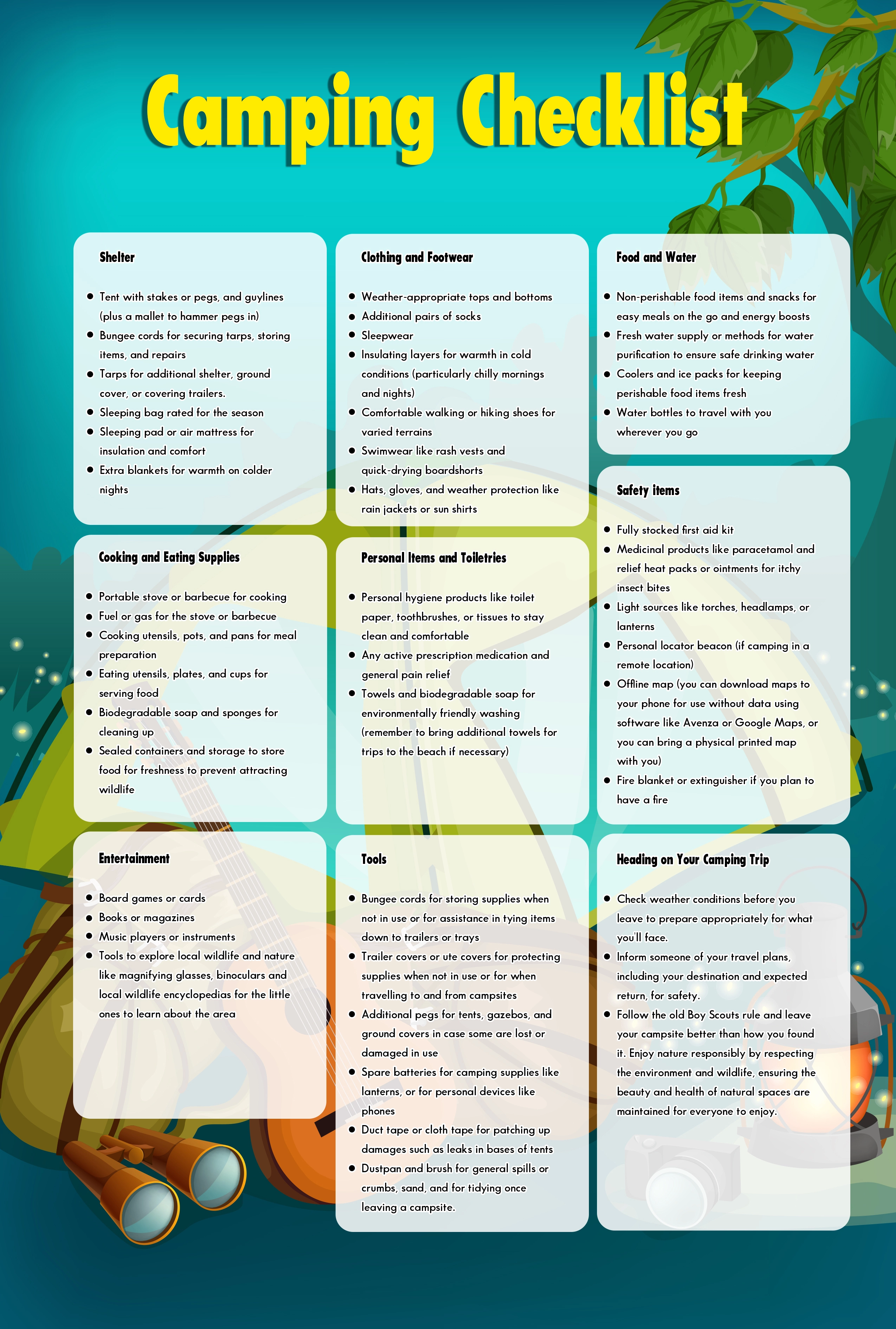 Camping Checklist: What to Bring Camping & Why